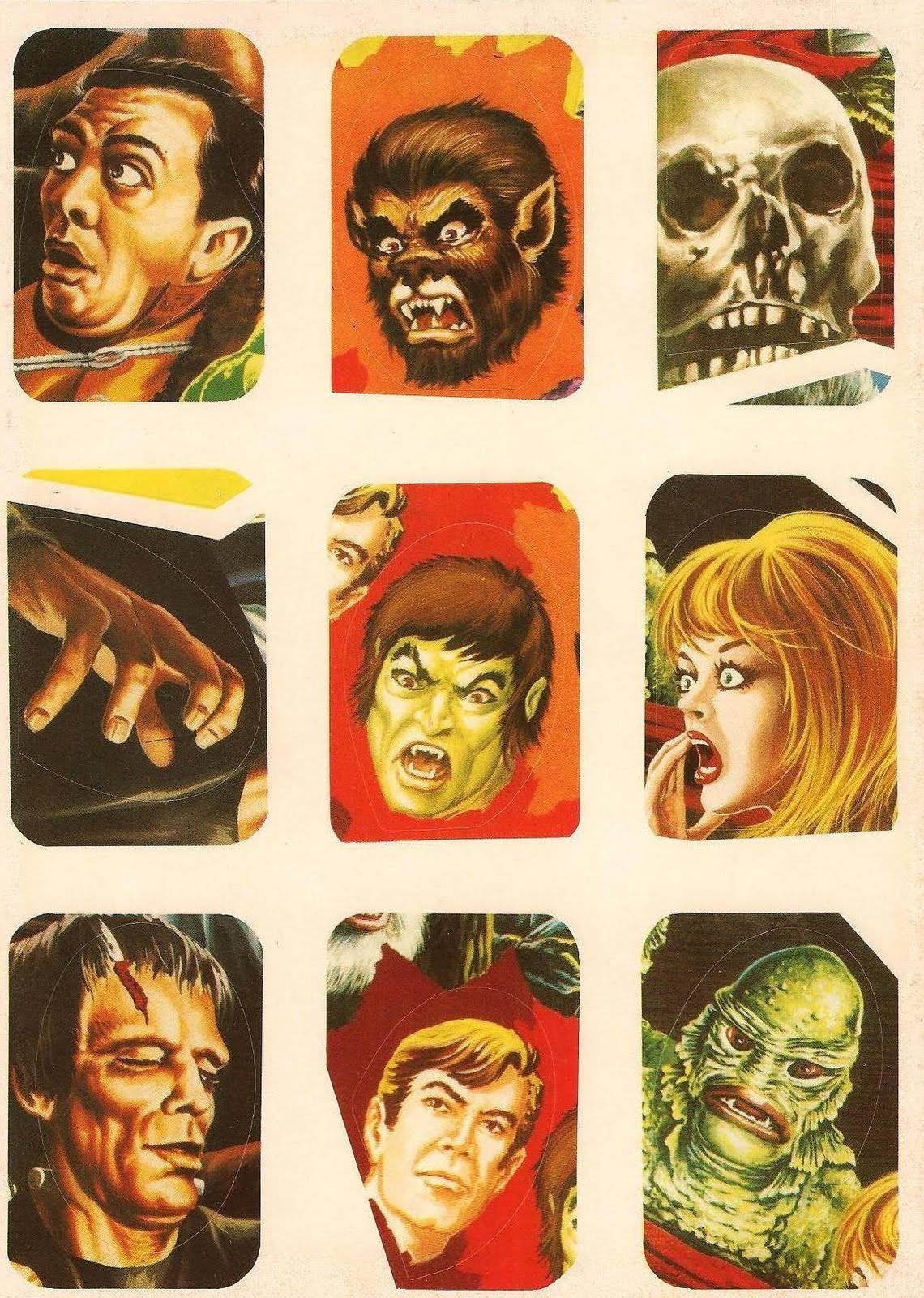 Halloween Countdown: Vintage Monster Stickers – SheWalksSoftly