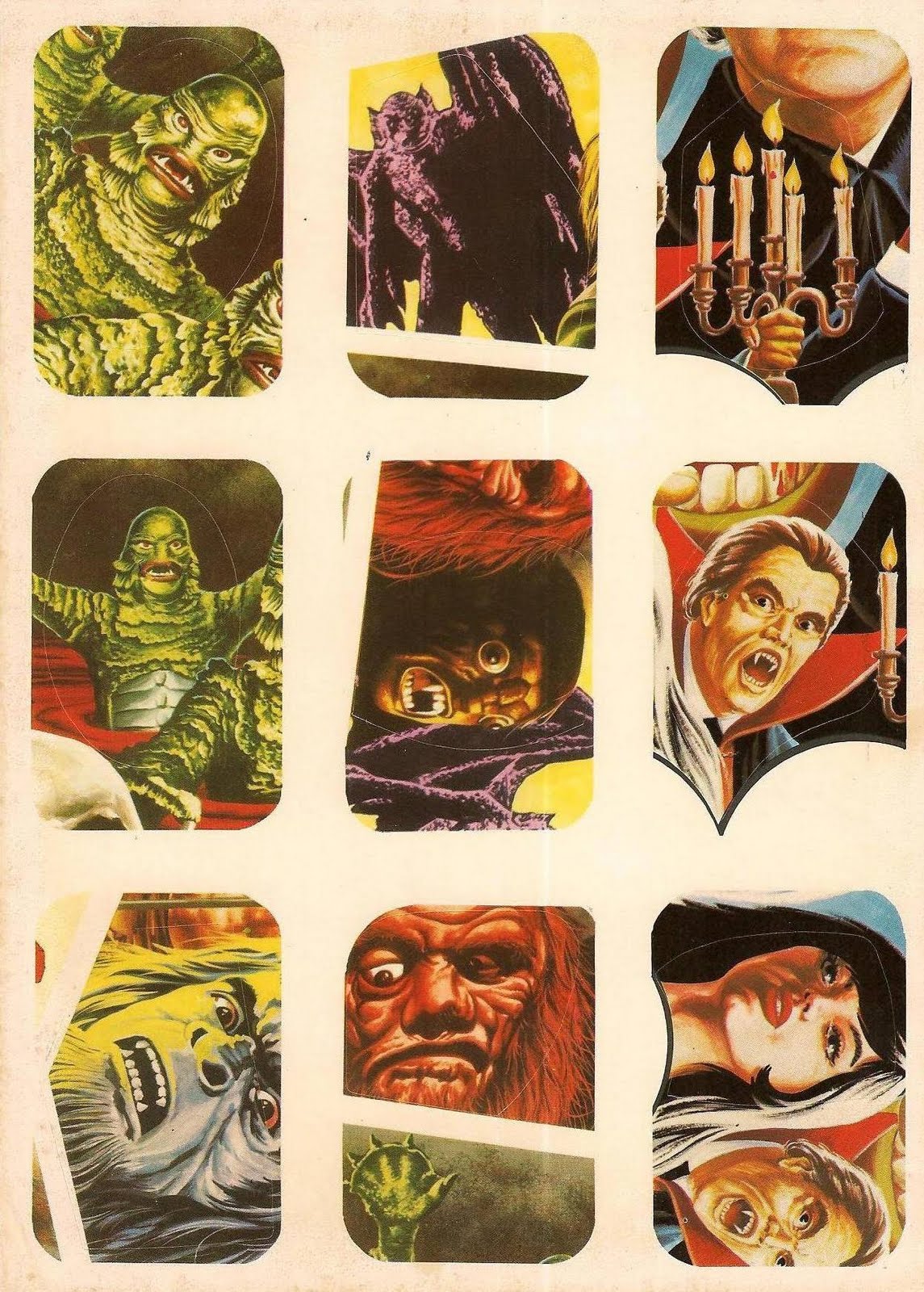 Halloween Countdown: Vintage Monster Stickers – SheWalksSoftly