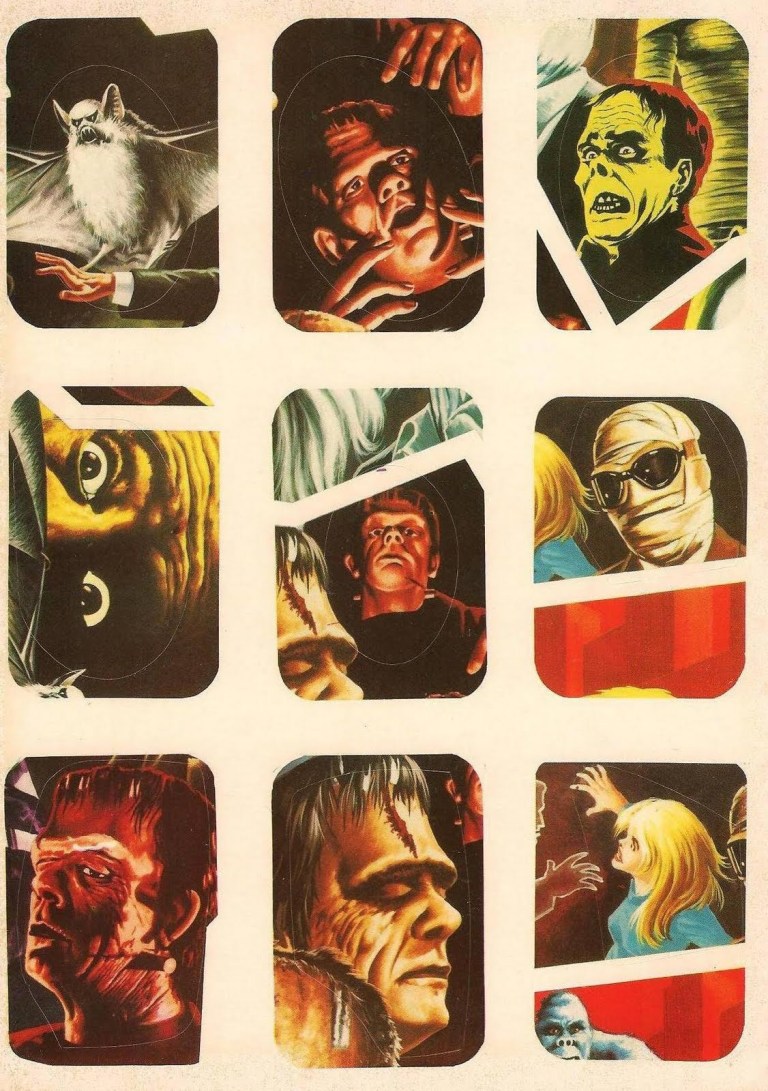 Halloween Countdown: Vintage Monster Stickers – SheWalksSoftly