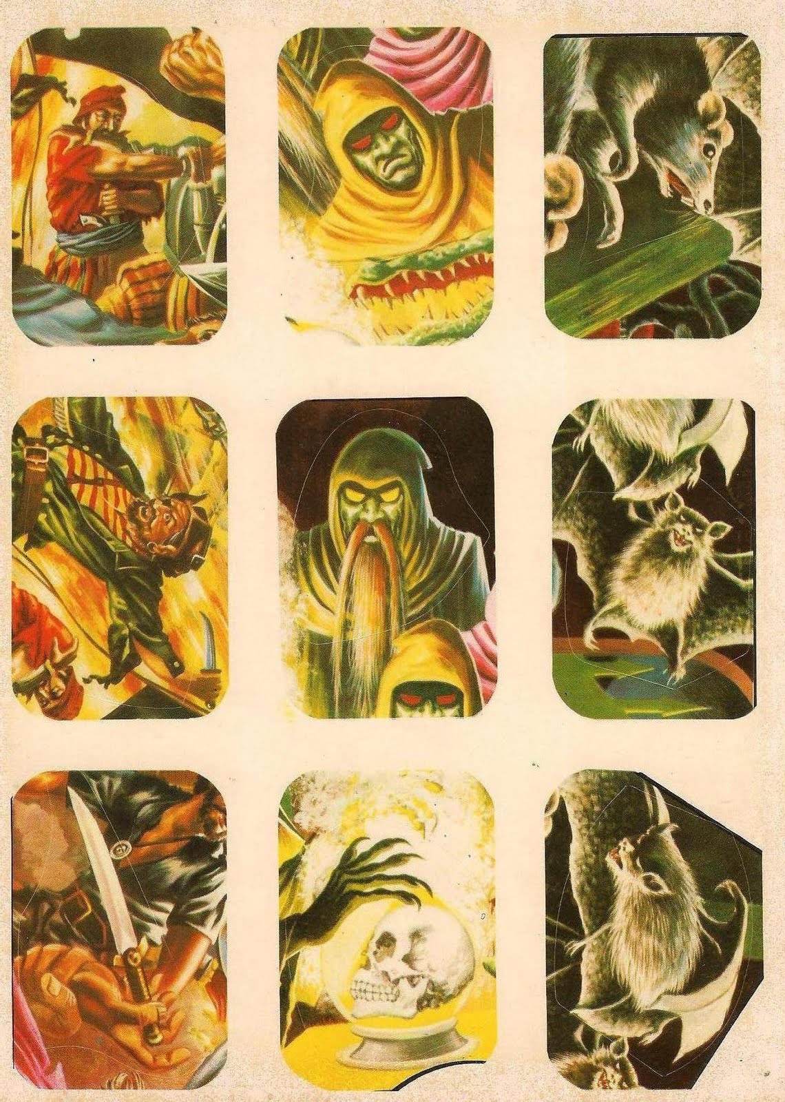 Halloween Countdown: Vintage Monster Stickers – SheWalksSoftly