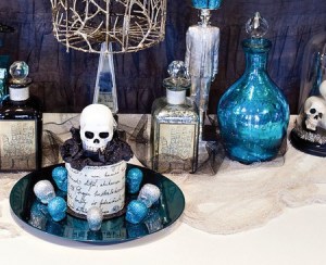 Halloween Countdown: Evil Science, Black and Blue Decor – SheWalksSoftly